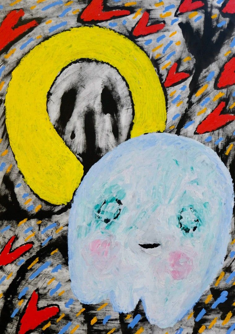 Screamer Girl And Ghost Friend
